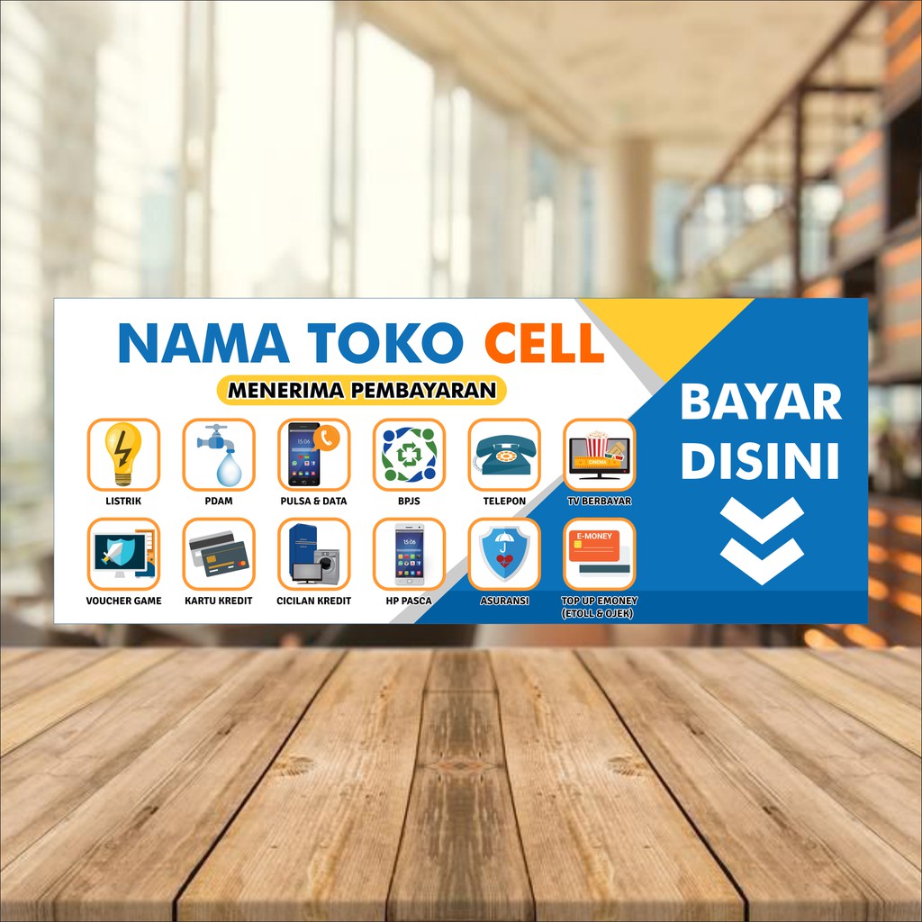Jual Banner Spanduk KONTER PULSA / AGEN PEMBAYARAN RESMI | Shopee Indonesia