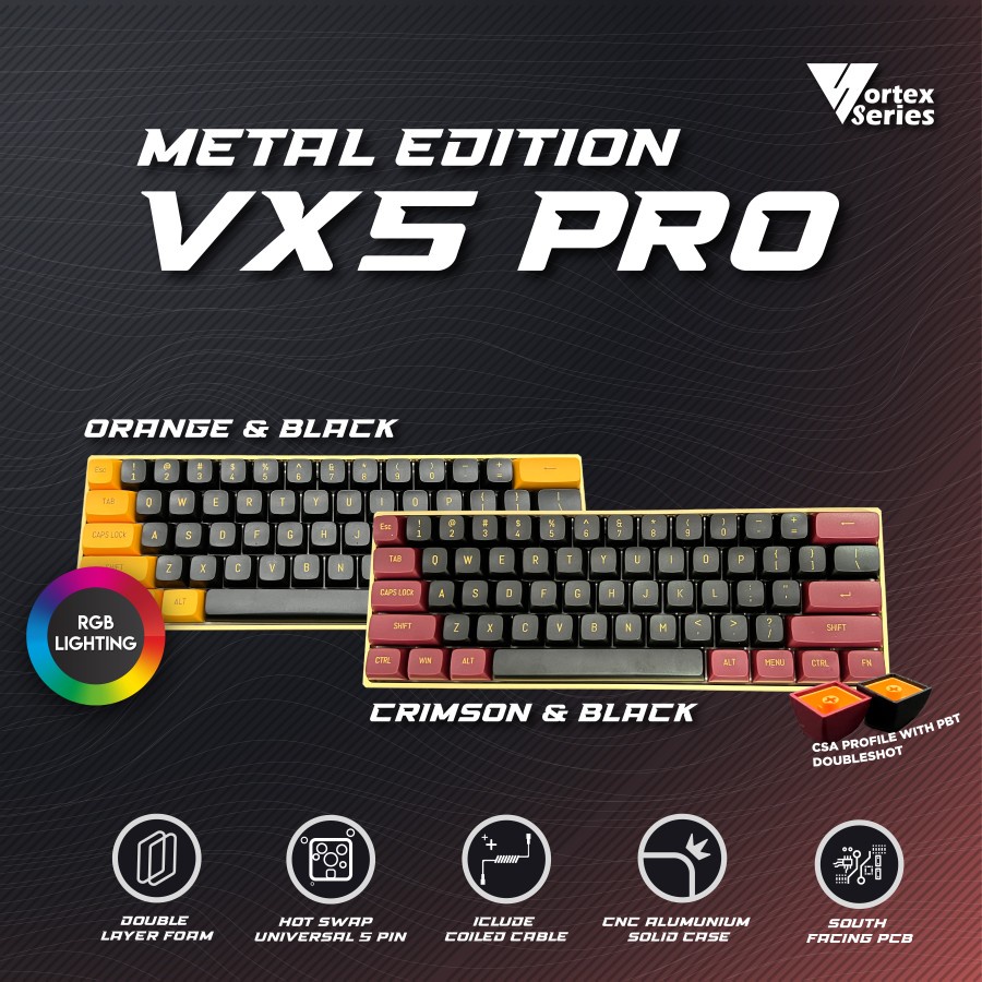 Jual VortexSeries VX5 Pro Gold Metal Edition - Mechanical Gaming ...