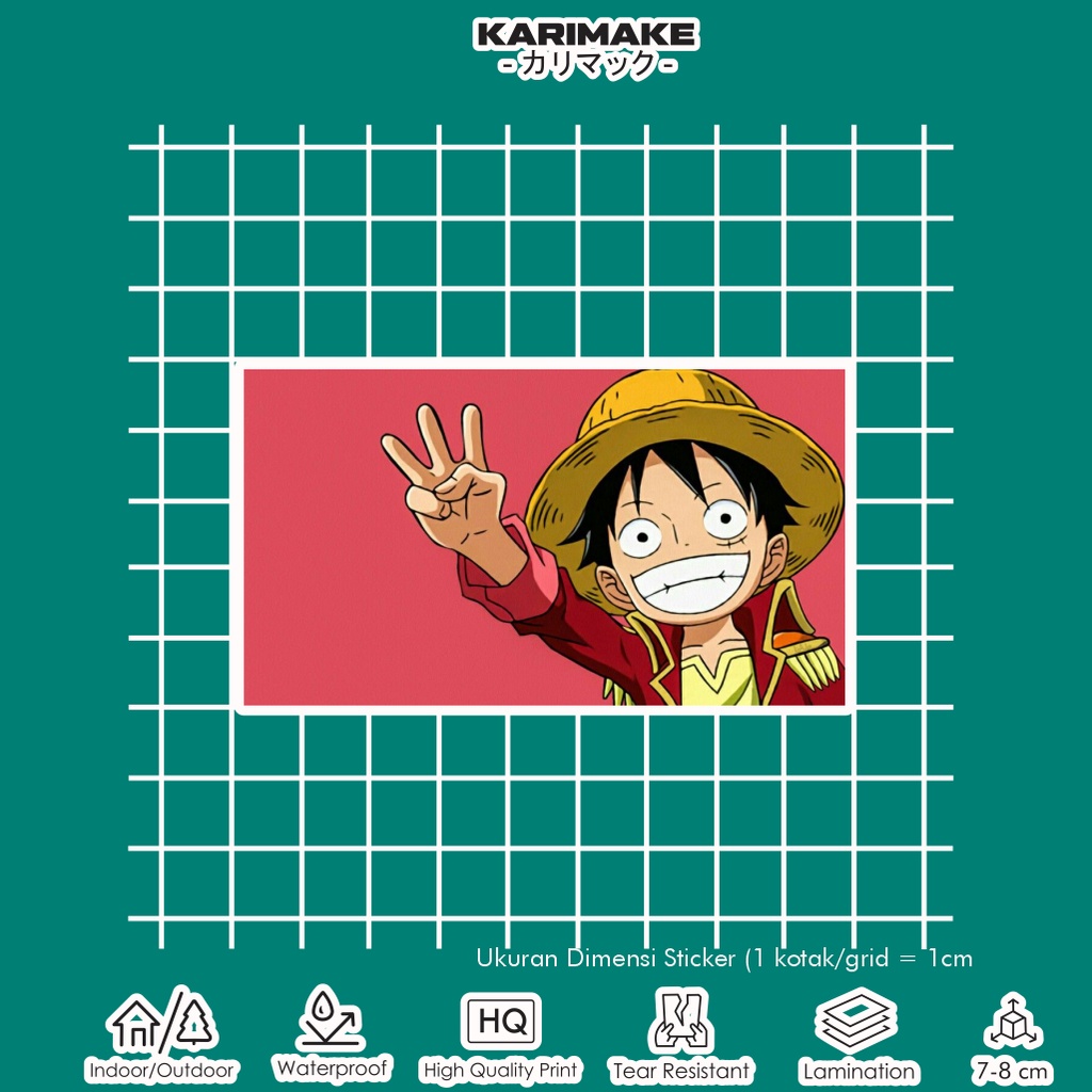 Jual Sticker Pack One Piece MUGIWARA MONKEY D. LUFFY Stiker Laptop ...