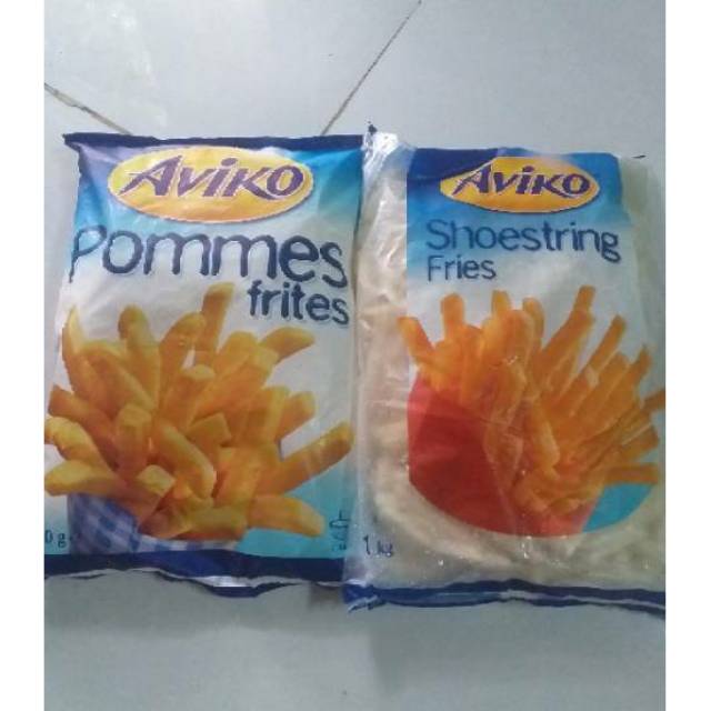 Jual Aviko kentang goreng Premium Shoestring/pommes frites 7mm Isi 1KG ...