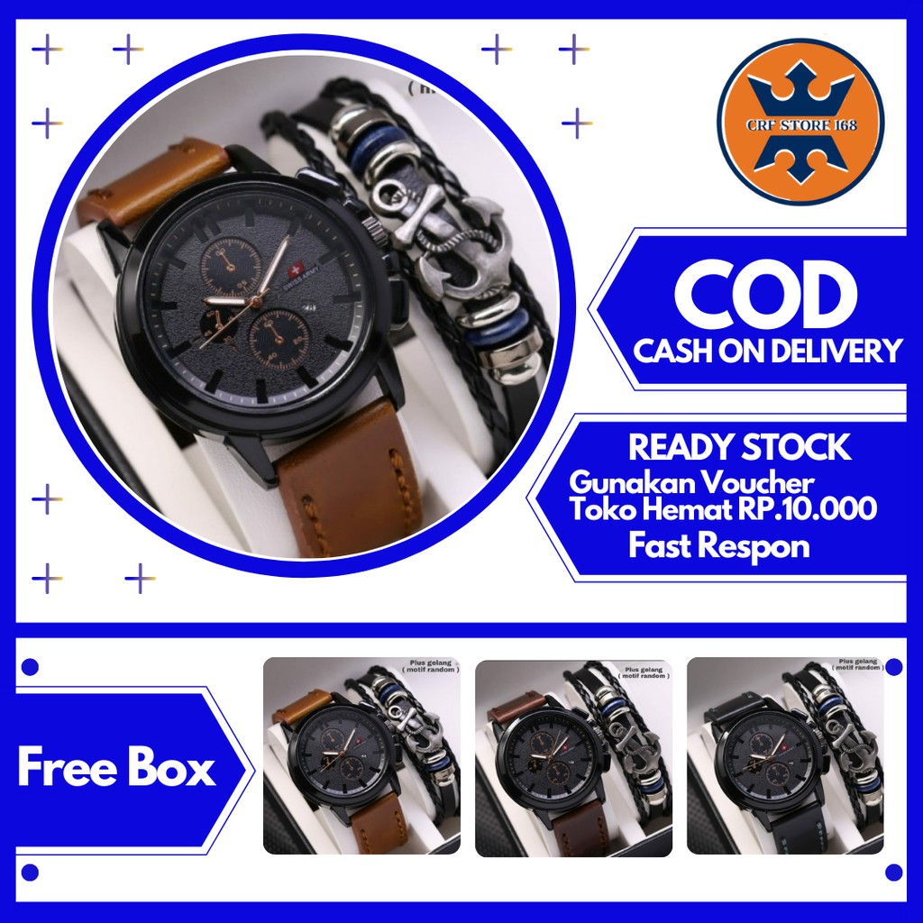 Jual Jam Tangan Pria Jam Tangan Cowo Jam Tangan Cowok Army Chrono Anti ...