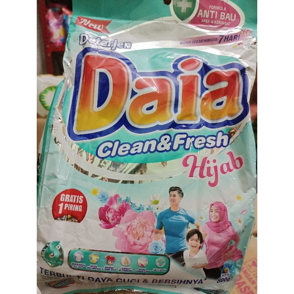 Jual Daia Detergent clean&fresh hijab 800g tdk free piring | Shopee Indonesia
