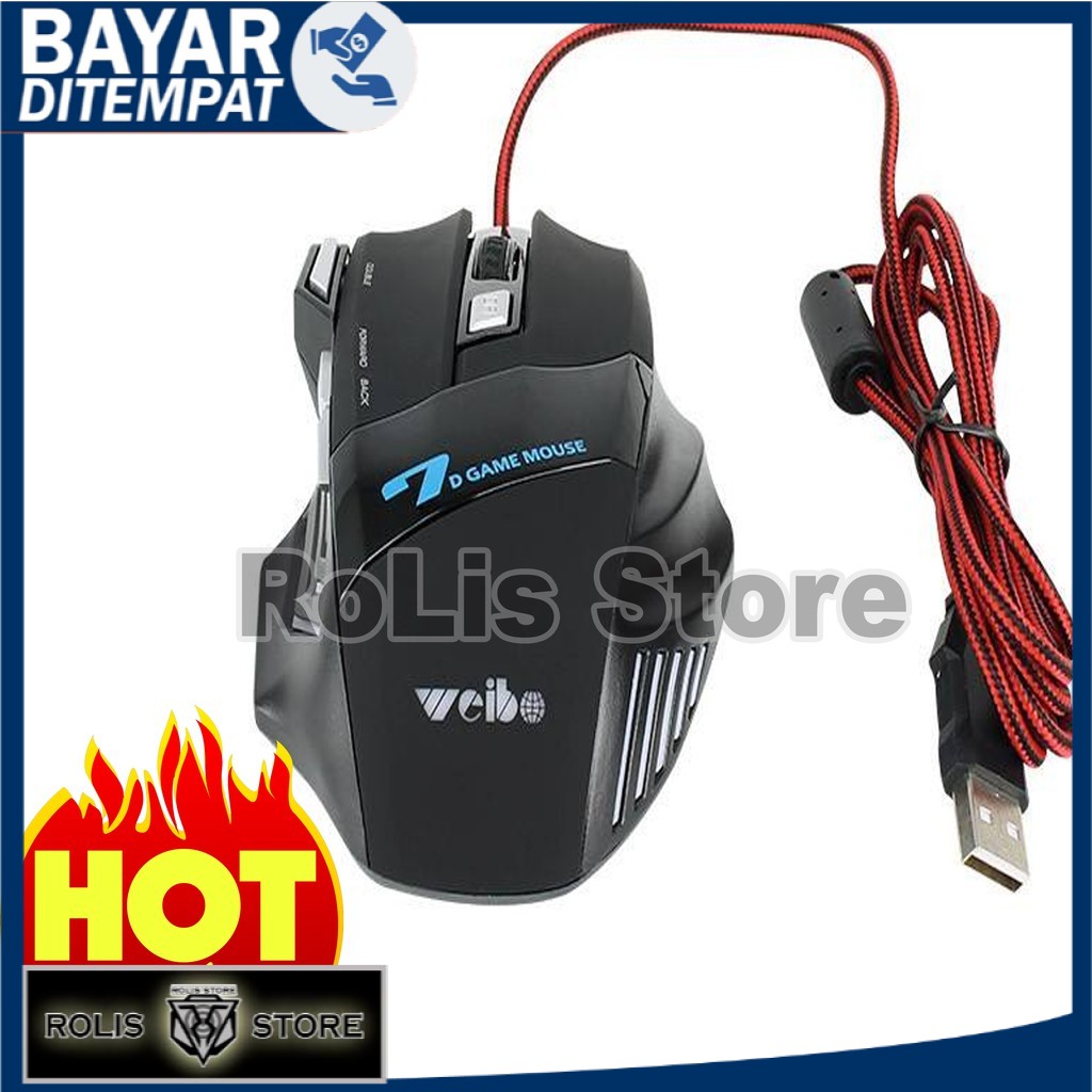Jual Mouse Gaming Weibo X7 - Mouse Game | Shopee Indonesia