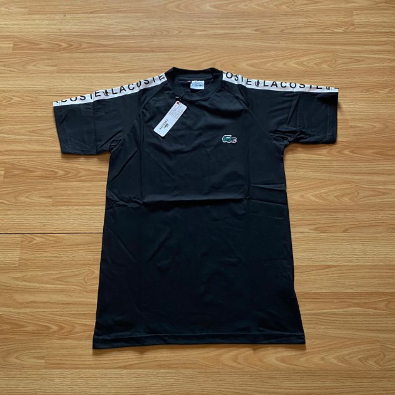 Jual BAJU KAOS L*ACOSTEE STRIPE HAND BLACK UNISEX | Shopee Indonesia