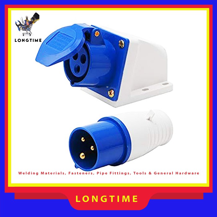 Jual Surface Mounting Industrial wall Socket 3Pin 16A+Plug 3Pin 16A ...