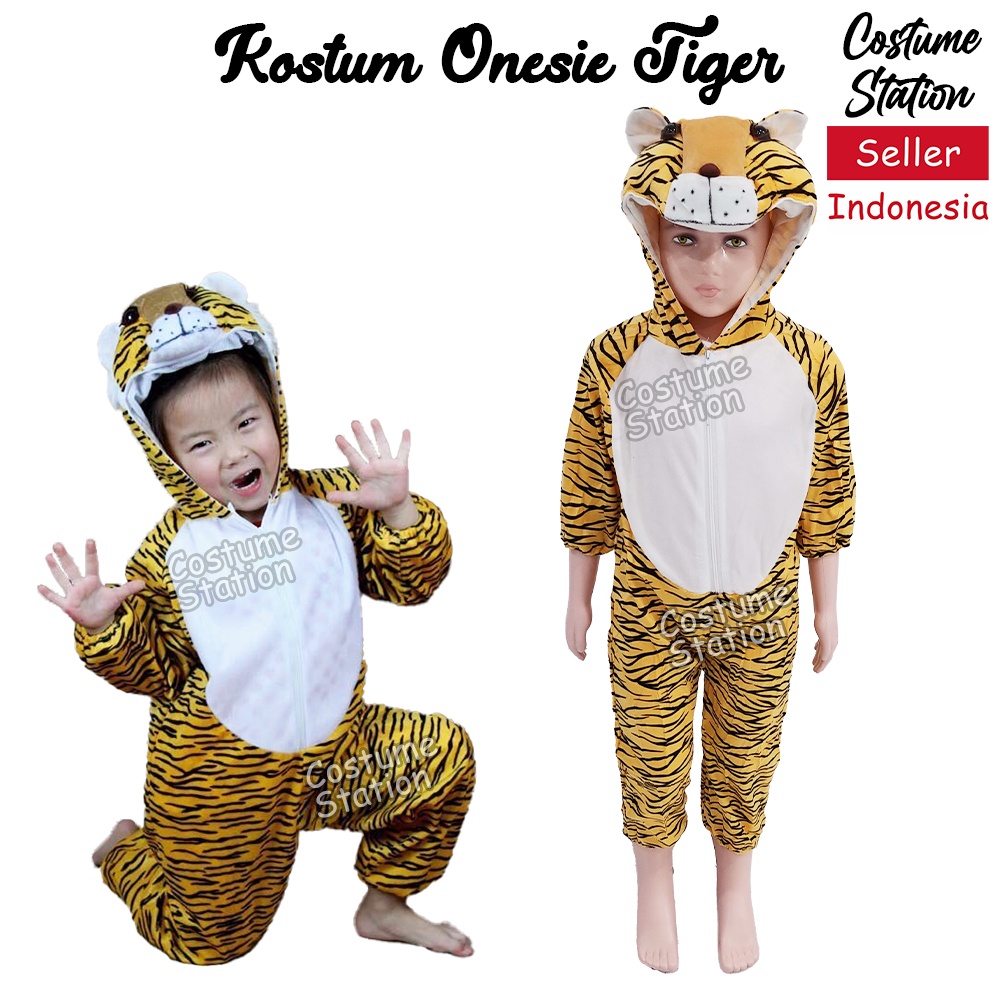 Jual Kostum Onesie Tiger / Costume Macan Hewan Animal Binatang anak ...