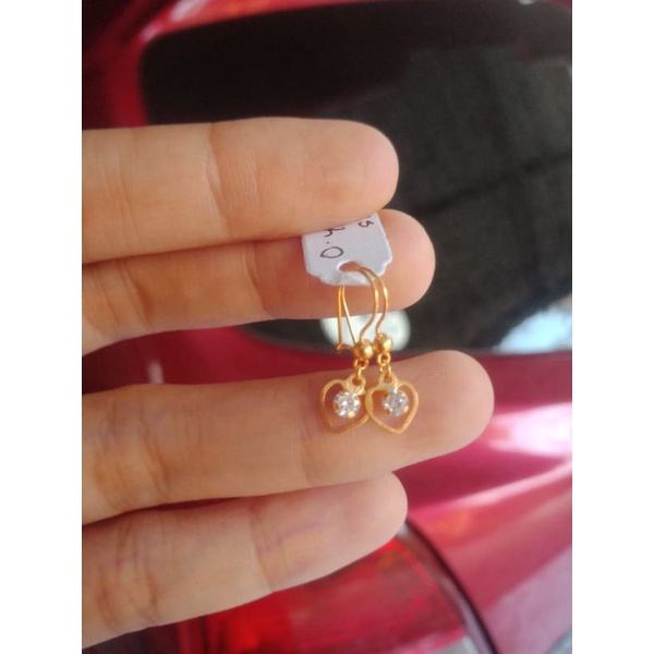 Jual Anting Emas Love Mata Model Cantik Anting Wanita Emas Asli Anting ...