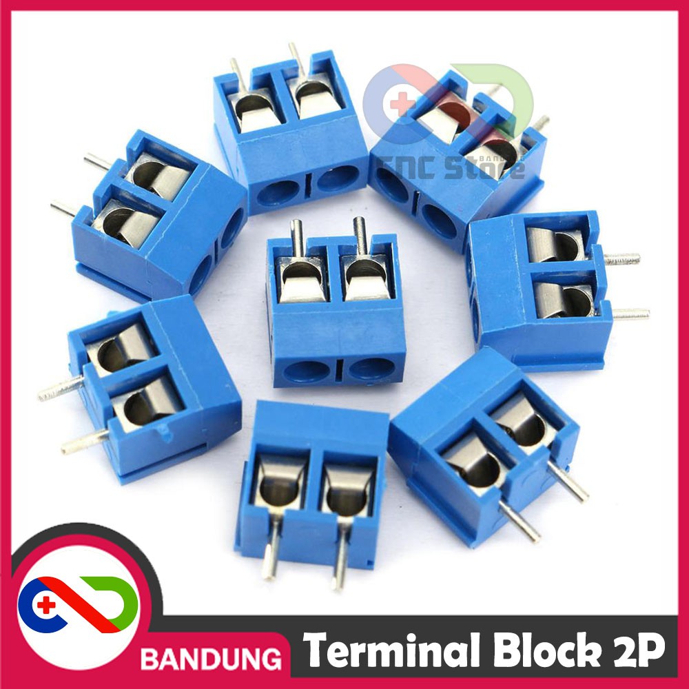 Jual TERMINAL PCB BLOCK SCREW 2 PIN KF301-2P BLUE BIRU | Shopee Indonesia