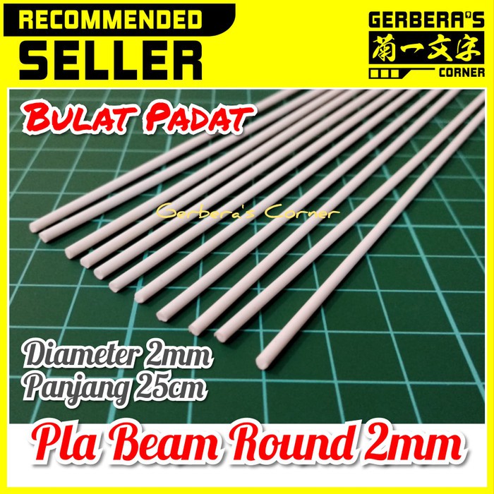 Jual Plastic Beam Round 2mm Pla Beam Plastic Plate Custom Model Kit ...