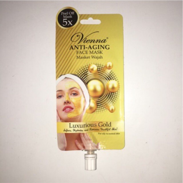 Jual Vienna Anti Aging Face Mask Luxurious Gold 30 ml | Shopee Indonesia