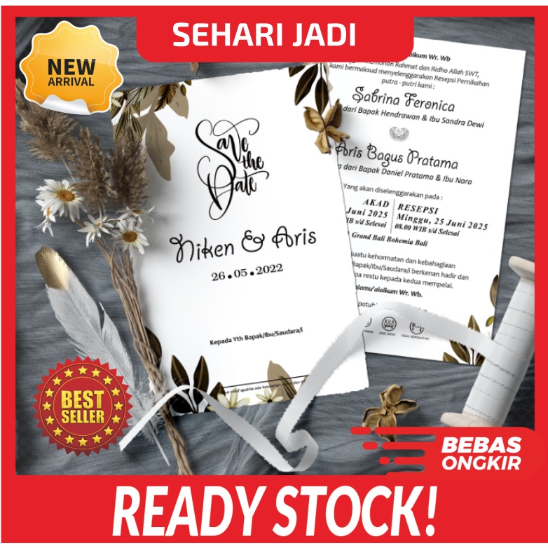 Jual undangan pernikahan undangan nikah undangan murah kartu undangan ...