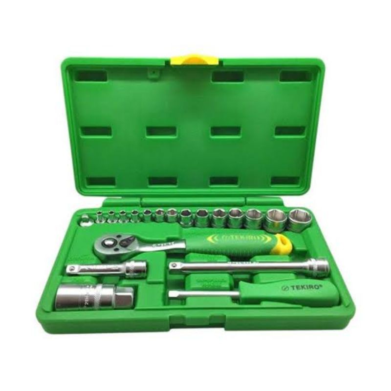 Jual tekiro socket set 21 pcs 1/4 - 3/8 | Shopee Indonesia
