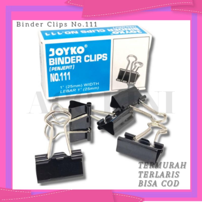 Jual Acckini - Penjepit Kertas Joyko No. 111 / Binder Clips / Penjepit ...