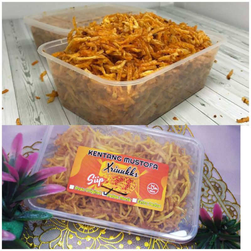 Jual Mustofa Kentang kering asli 180 Gram (box 650ml) home made lauk ...