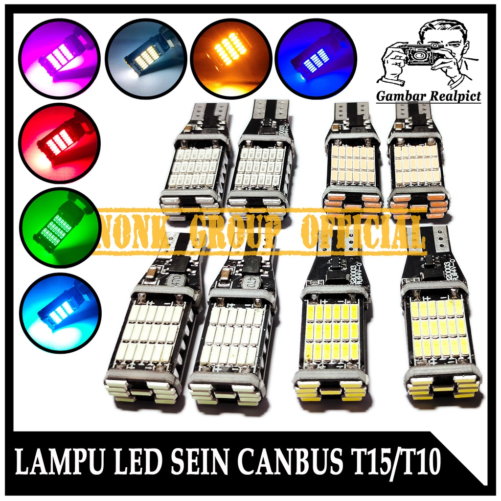 Jual Lampu Led Sein T15 T10 45 LED Canbus Super Terang / Lampu Sen Dajjal 45Led / Lampu Sen T15 ...