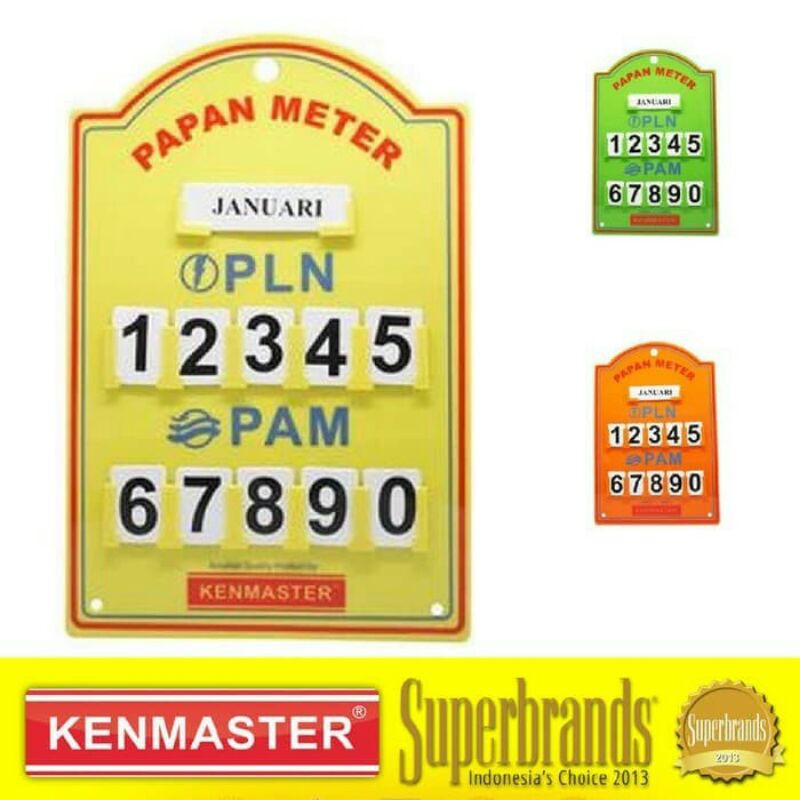 Jual KENMASTER Papan Plastik Meteran Untuk PDAM - listrik PLN | Shopee ...