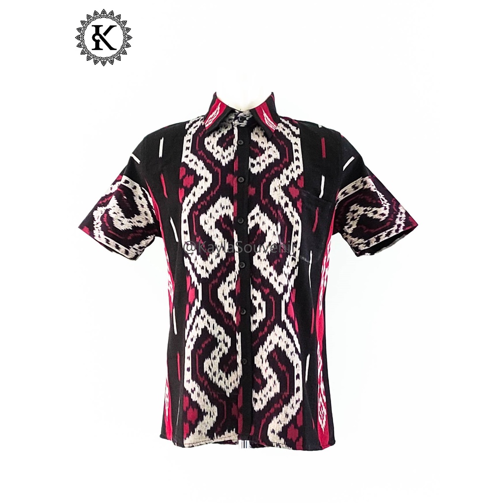 Jual Kemeja Tenun Pria Lengan Pendek - Kain Etnik | Shopee Indonesia