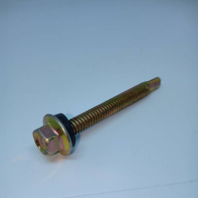 Jual BAUT SEKRUP SKRUP ROOFING 5X50 / 5 CM RUPING KUNING MOONLION ...