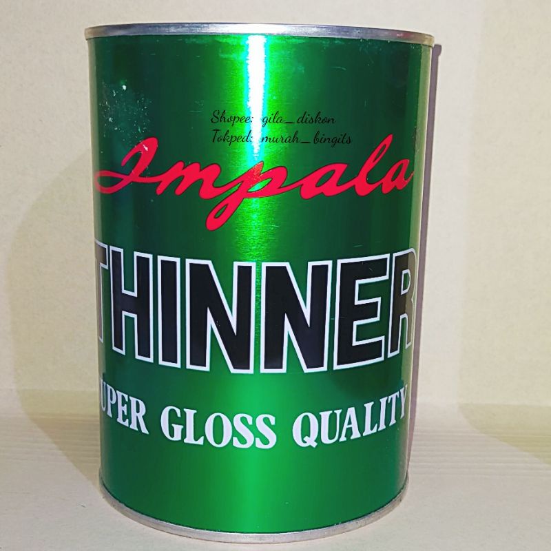 Jual Thinner Impala 1 liter, super gloss, pengencer cat duko/ kendaraan ...