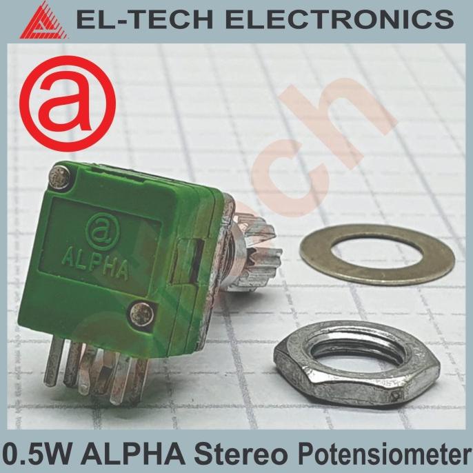 Jual 10K 10 K ohm 0.5W ALPHA Stereo Potentiometer Potensiometer ...