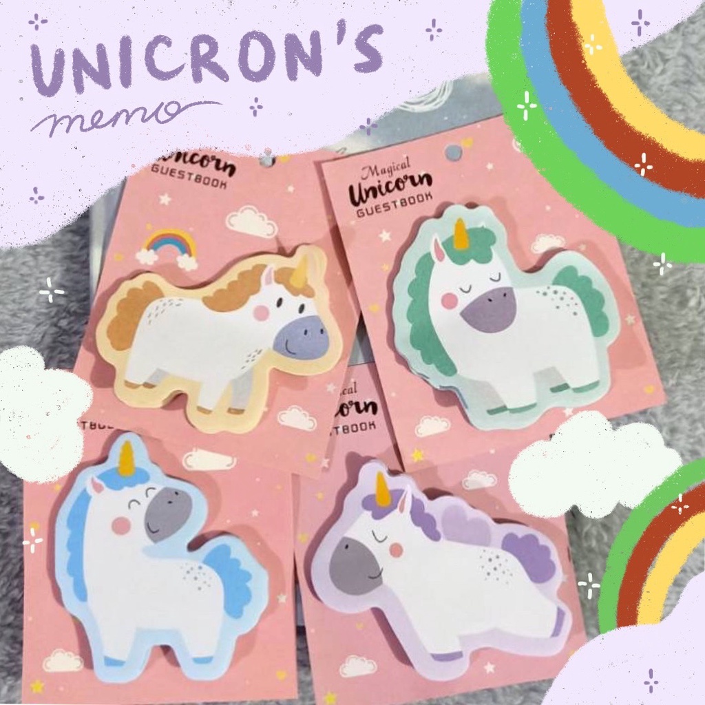 Jual Sticky Notes Bocil.Staff Memo Unicorn's Memo | sticky notes ...