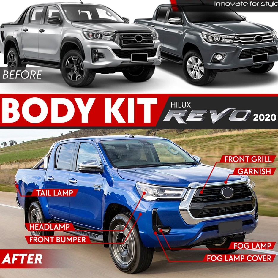 Jual Otoproject - Body Kit Toyota All New Hilux 2020 Revoo Style (Full ...