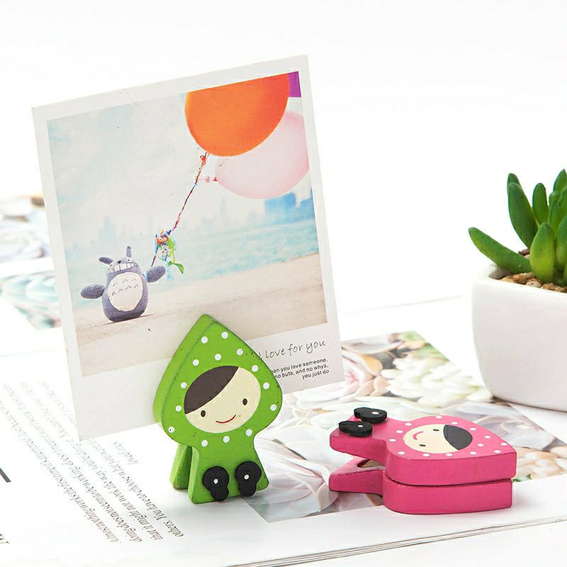 Jual Clip Penjepit Magnet Kayu Foto Memo Karakter Lucu Unik | Shopee ...