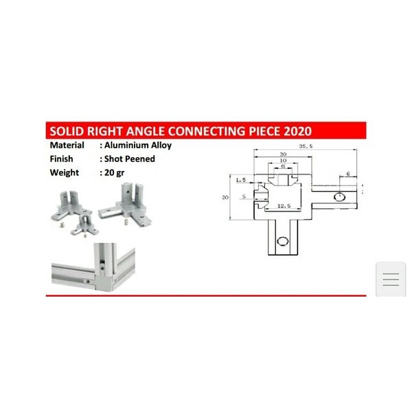 Jual Solid Right Angle Connection Piece series 2020 | Shopee Indonesia