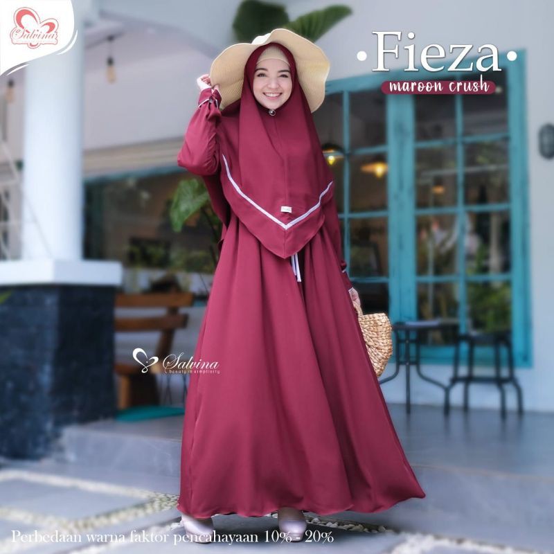 Jual Fieza Dress Salvina Hijab+ Dress set + Dress polos | Shopee Indonesia