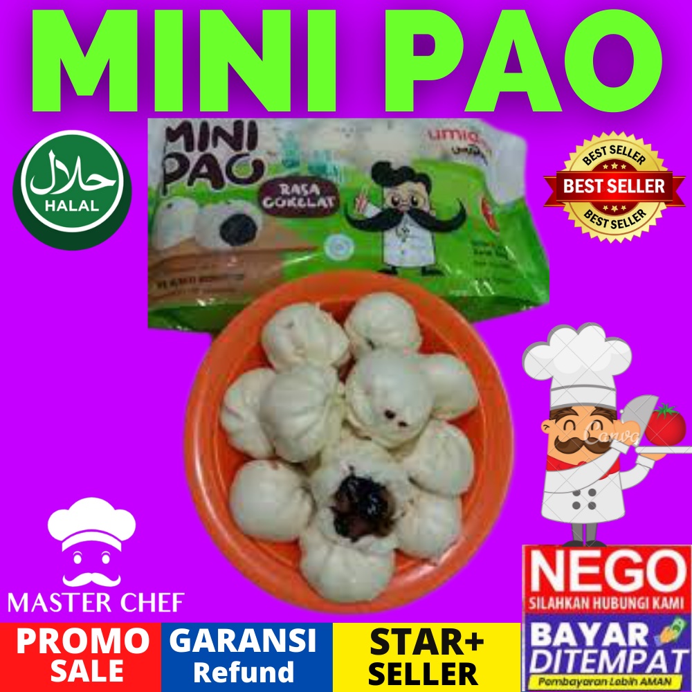 Jual MINIPAO MINI PAO COKLAT AYAM SAPI ISI 30 MAKANAN FROZEN FOOD BEKU ...