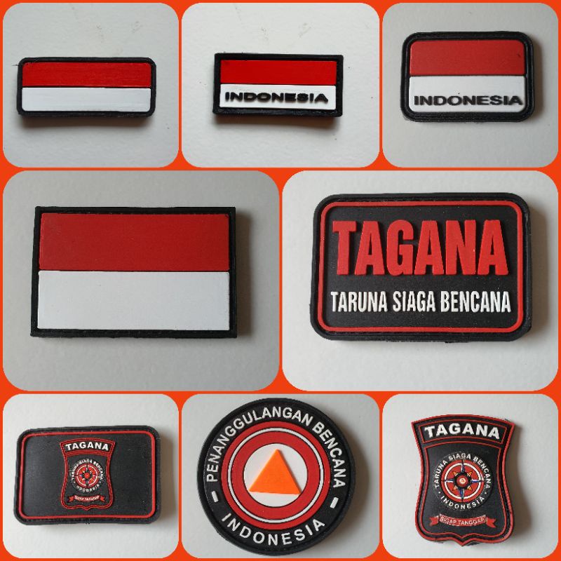 Jual patch rubber logo tagana - taruna siaga bencana - indonesia ...