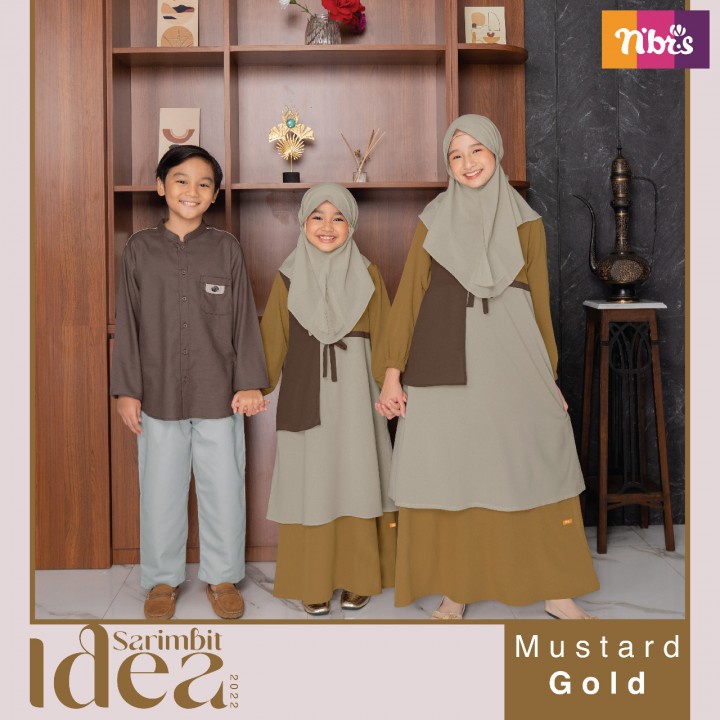 Jual SARIMBIT NIBRAS IDEA MUSTARD GOLD GAMIS ANAK DAN KOKO ANAK SERAGAM ...