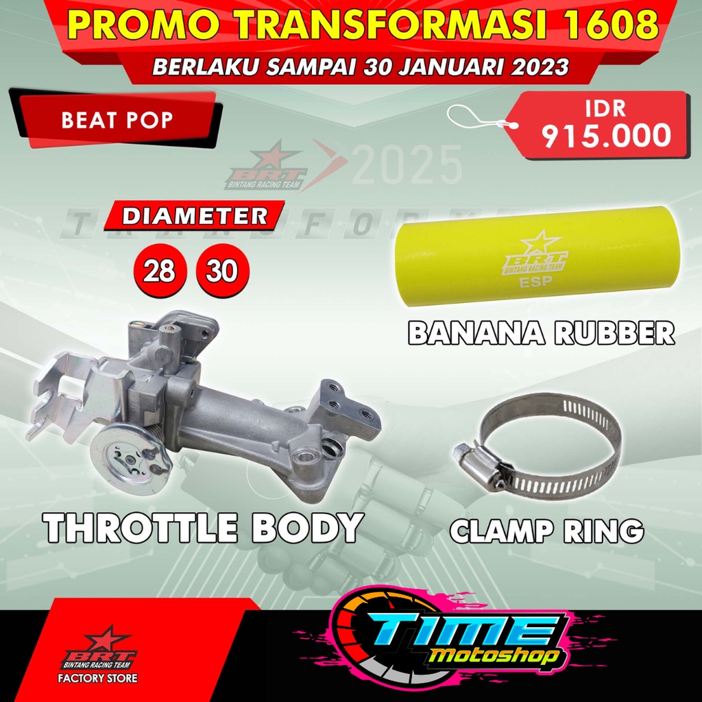 Jual THROTTLE BODY BEAT POP BANANA RUBBER BRT 28 MM 30 MM | Shopee Indonesia