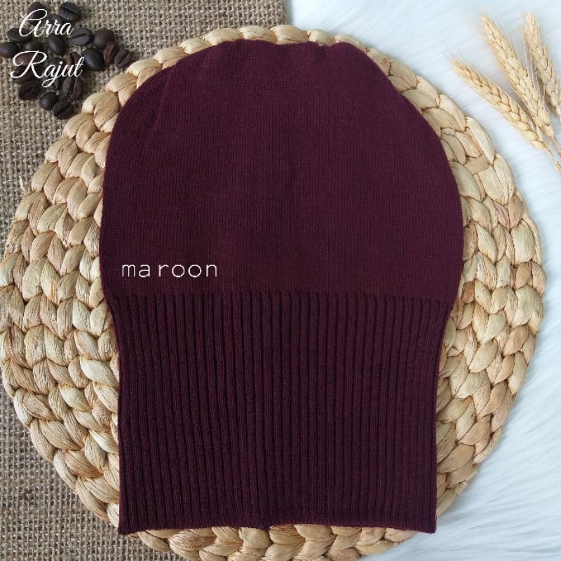 Jual Ciput Rajut Kupluk Salur Polos Premium Daleman Kerudung | Shopee ...