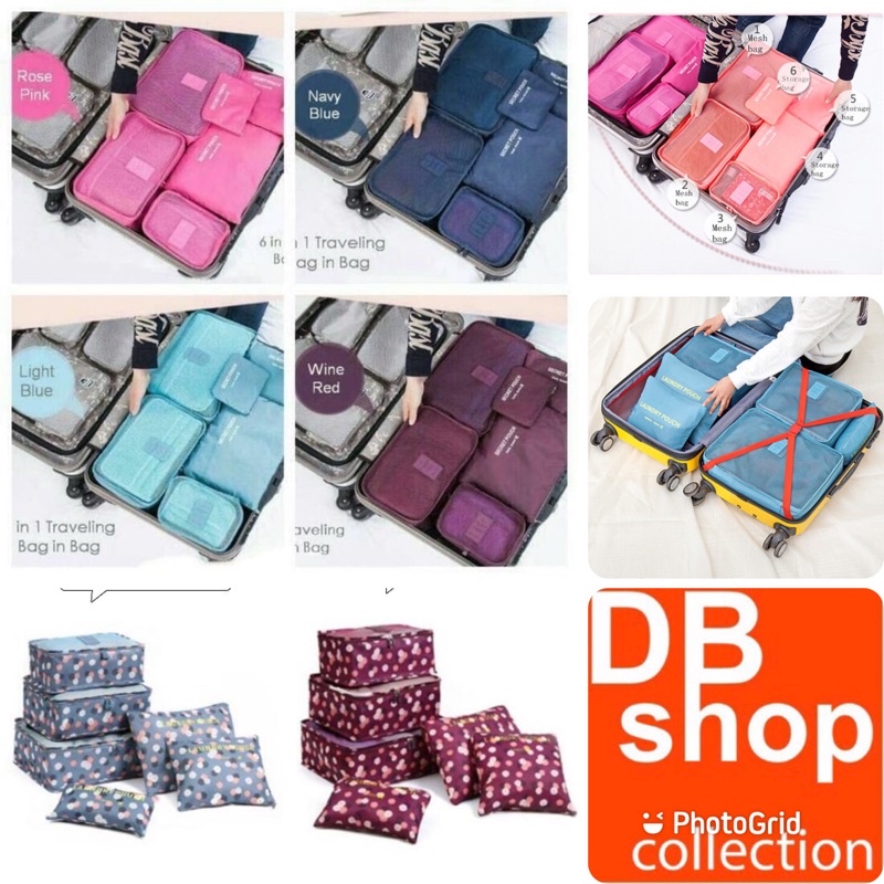 Jual Travel Mate 6 in 1 bag Set Storage Organizer Koper / Tas ...