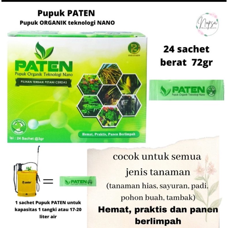 Jual Pupuk Paten dan imun Tekhnologi Nano, 1 box isi 24 saset ...