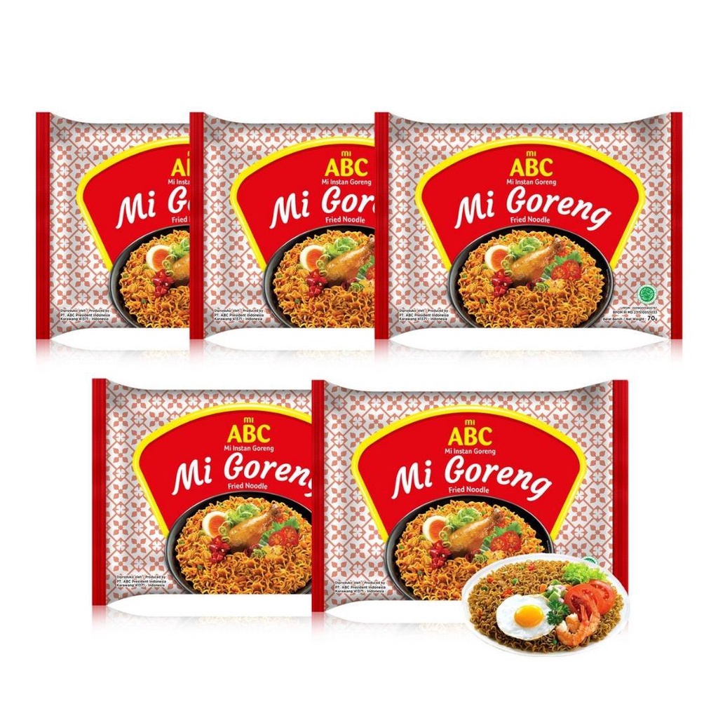 Jual ABC Mi Instan Goreng 5 x 70 gr | Shopee Indonesia