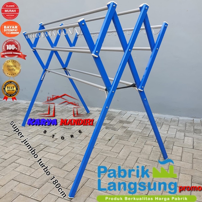 Jual PREMIUM - Jemuran Baju Super Jumbo / Pakaian / Lipat / Aluminium ...