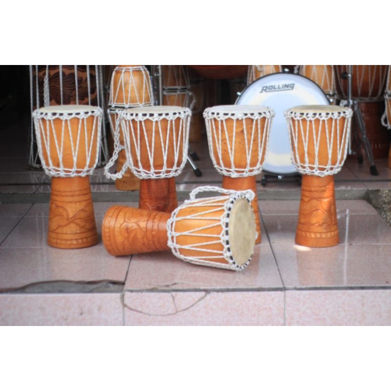 Jual alat musik jimbe djembe reggae tinggi 40cm lebar 20cm super ...