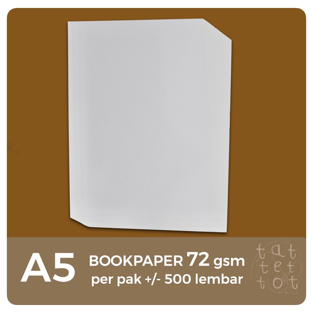 Jual A5 BOOKPAPER IMPERIAL 72 gr A5 PER RIM 21x 14.8 cm | Shopee Indonesia