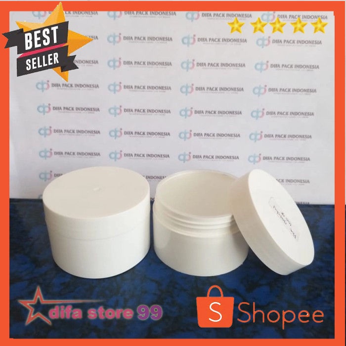 Jual Pot pomade gatsby 100gr putih with plug/penyekat ( Paket isi 10 ...
