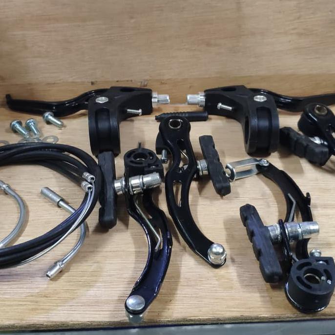 Jual Rem sepeda V-brake set Premium lengkap | Shopee Indonesia