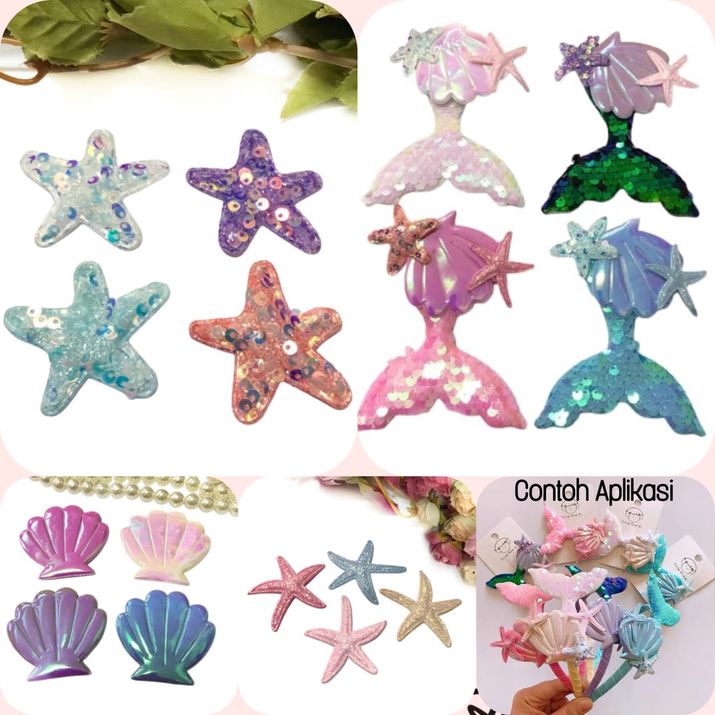Jual APLIKASI MERMAID KERANG BINTANG LAUT | HIASAN BANDO DAN JEPIT ...