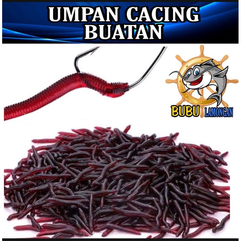 Jual 10 Pcs umpan cacing buatan/cacing tanah buatan/umpan cacing murah ...