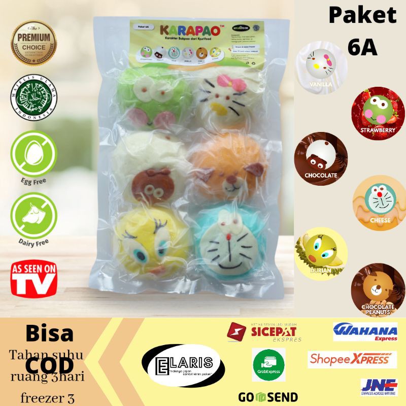 Jual Cemilan anak sehat Karapao bakpao karakter frozen beku kyurifood ...