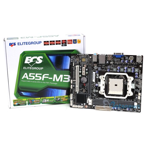 Jual Motherboard AMD FM2 Llano ECS A55F2-M4 new | Shopee Indonesia