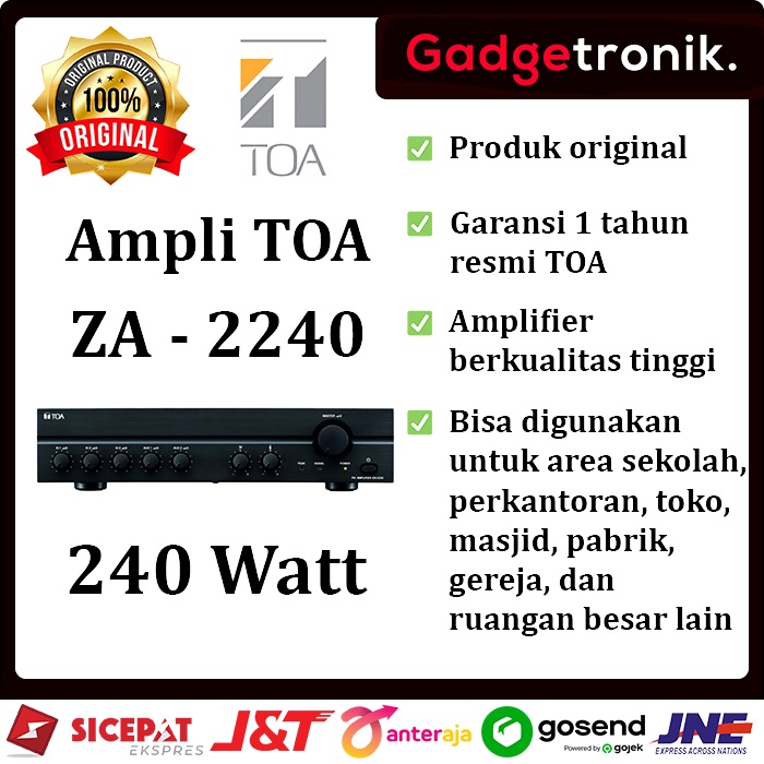 Jual Ampli TOA ZA 2240 / Mixer Power Amplifier TOA ZA 2240 (240 Watt) | Shopee Indonesia