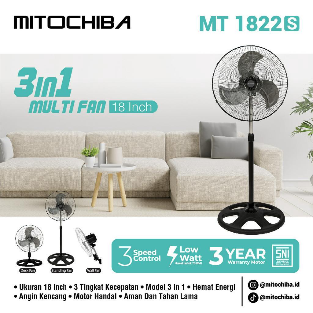 Jual MITOCHIBA Kipas Angin Industrial 3 in 1 MT 1822S Fungsi Berdiri, Dinding, Meja | Shopee ...