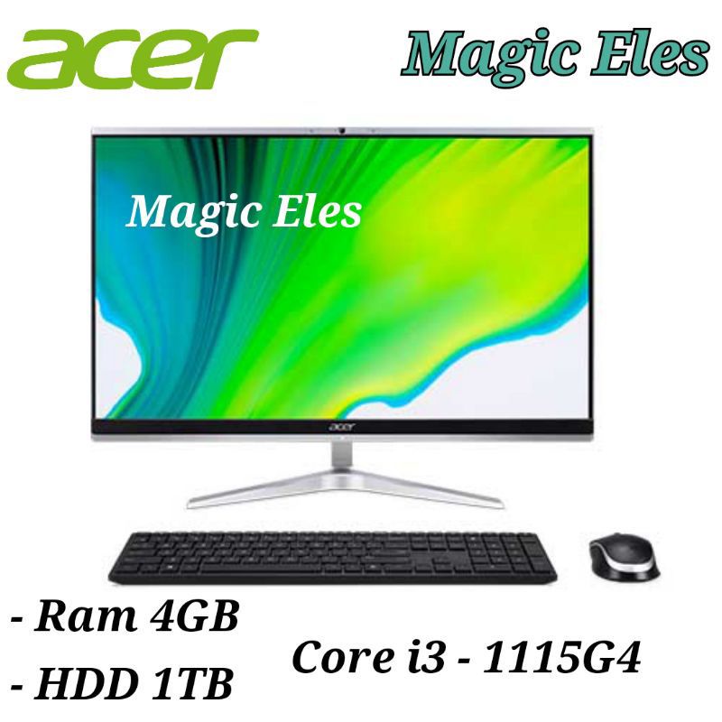 Jual PC AIO ACER Aspire C24 - 1650 intel Core i3 - 1115G4 Ram 4GB HDD ...