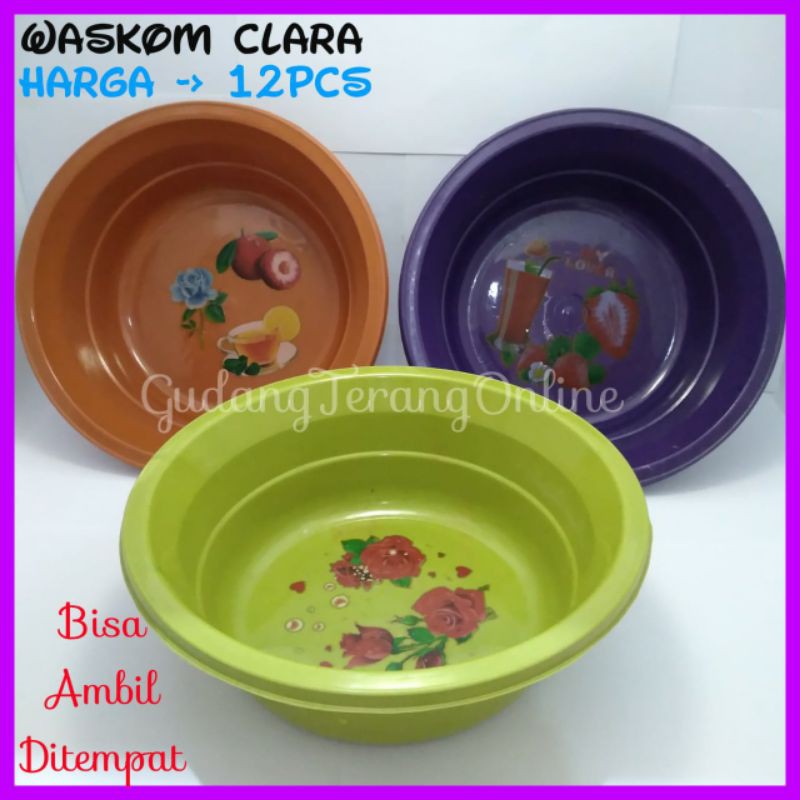Jual Isi 12 PCS!! Waskom Clara 12 /Waskom Plastik/Waskom berkatan ...